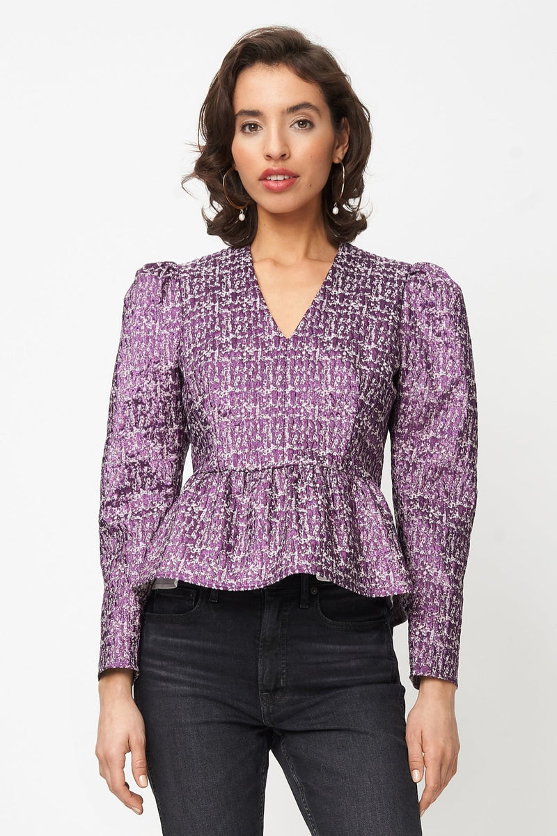 Harper Top Purple Metallic – Fresha London
