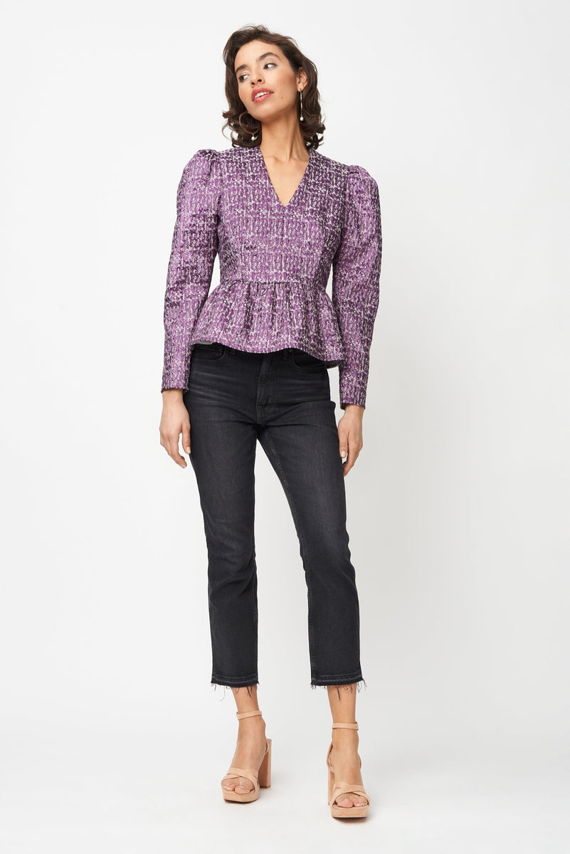 Harper Top Purple Metallic – Fresha London