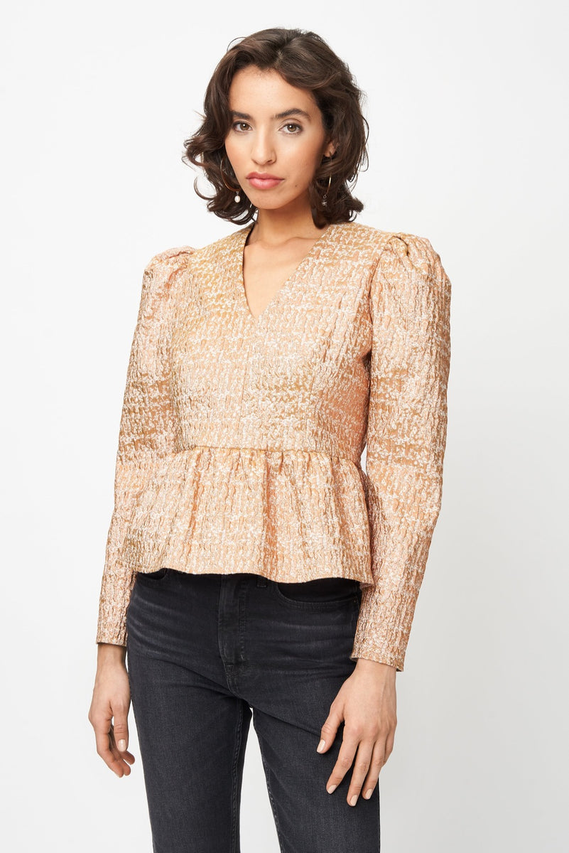 Harper Top Gold Metallic – Fresha London